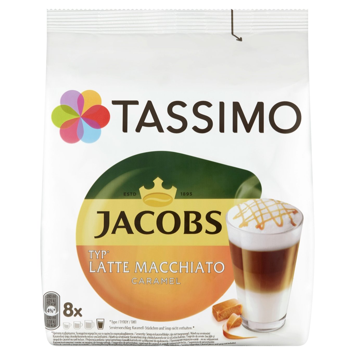 TASSIMO LATTE MACCHIATO CARAMEL kapsle 8 ks