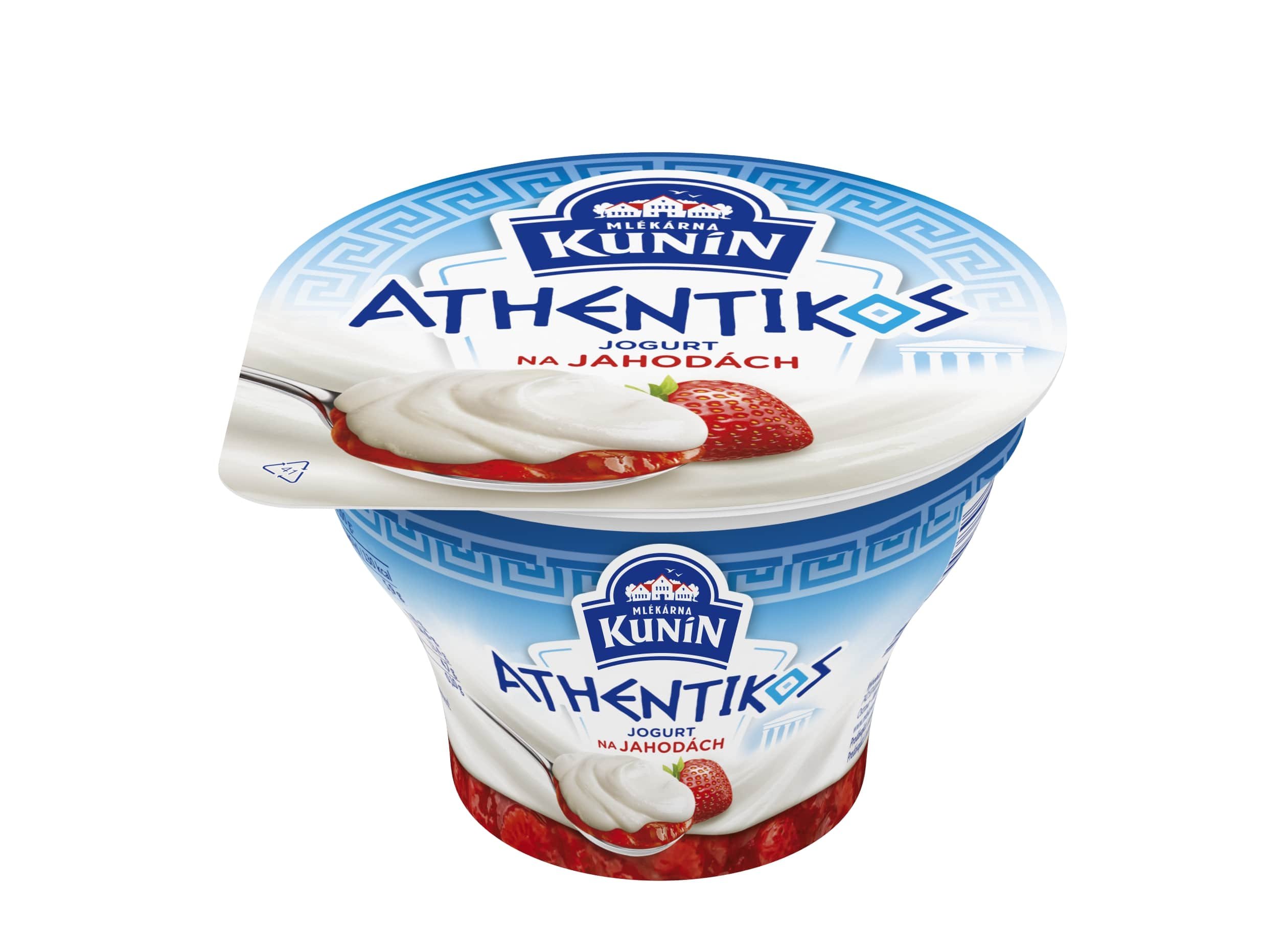 Kunín ATHENTIKOS jahodový jogurt 140g