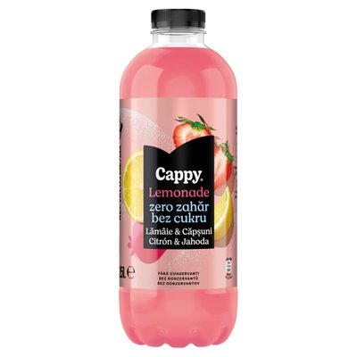 Cappy Lemonade bez cukru citrón & jahoda 1,25l